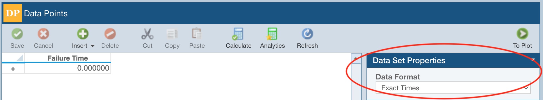 Entering Reliability Growth Data Sets